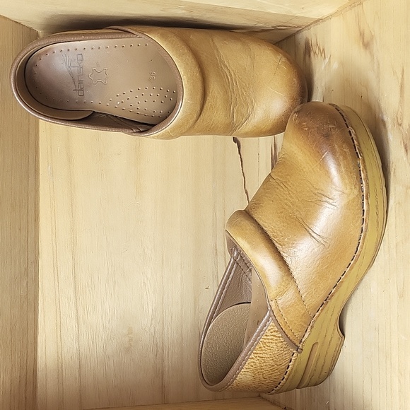 Dansko | Shoes | Dansko Tan Leather Shoe Clogs | Poshmark